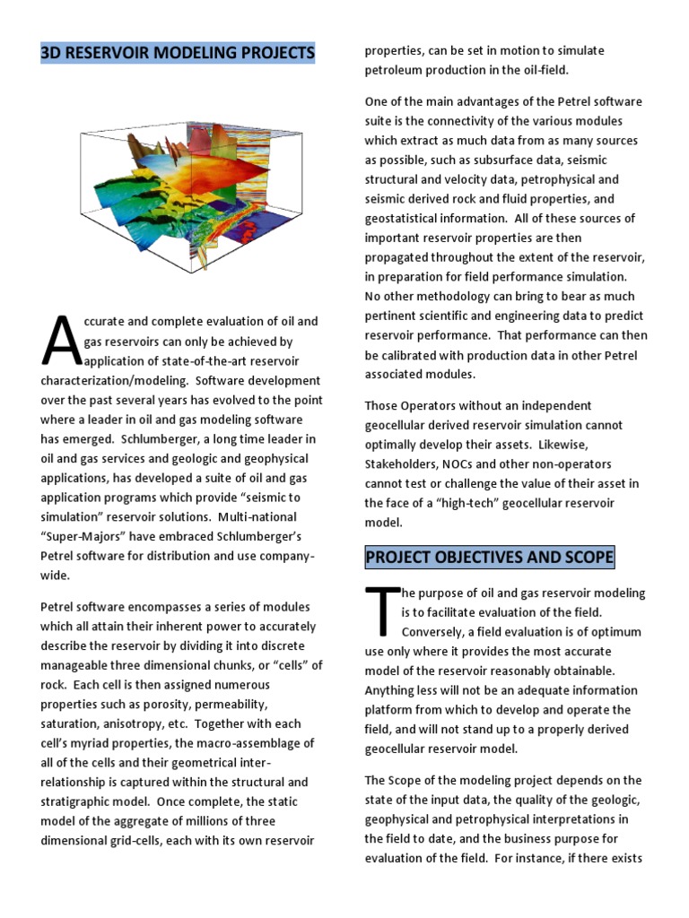 3D Reservoir Modeling with Petrel | PDF