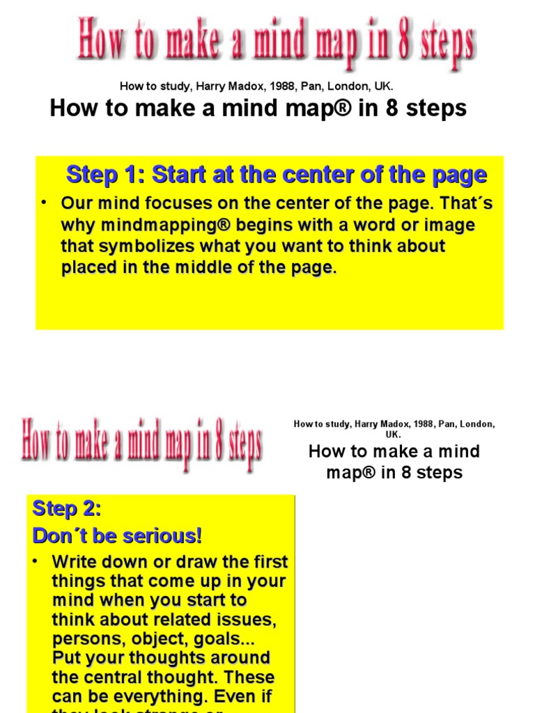 How To Makemind Maps 8 Steps | PDF | Thought | Mind