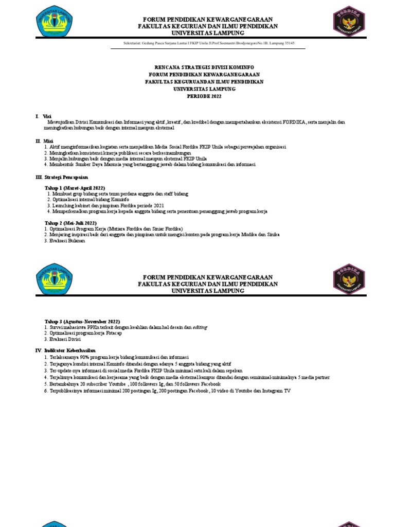 Renstra Kominfo | PDF