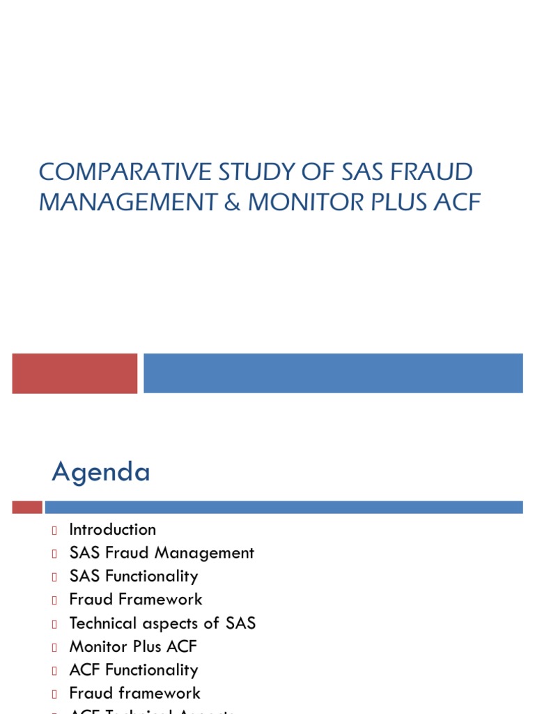 Comparative Study of SAS Fraud Management &monitor Plus ACF | PDF