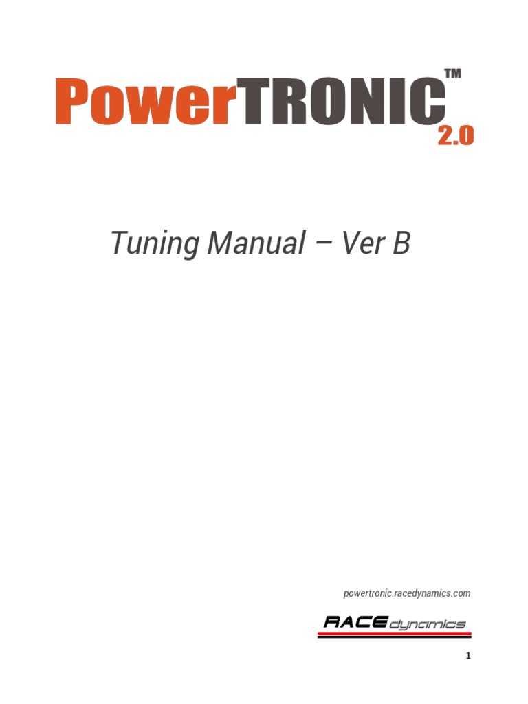 PowerTRONIC Tuning Manual Overview | PDF | Throttle | Fuel Injection