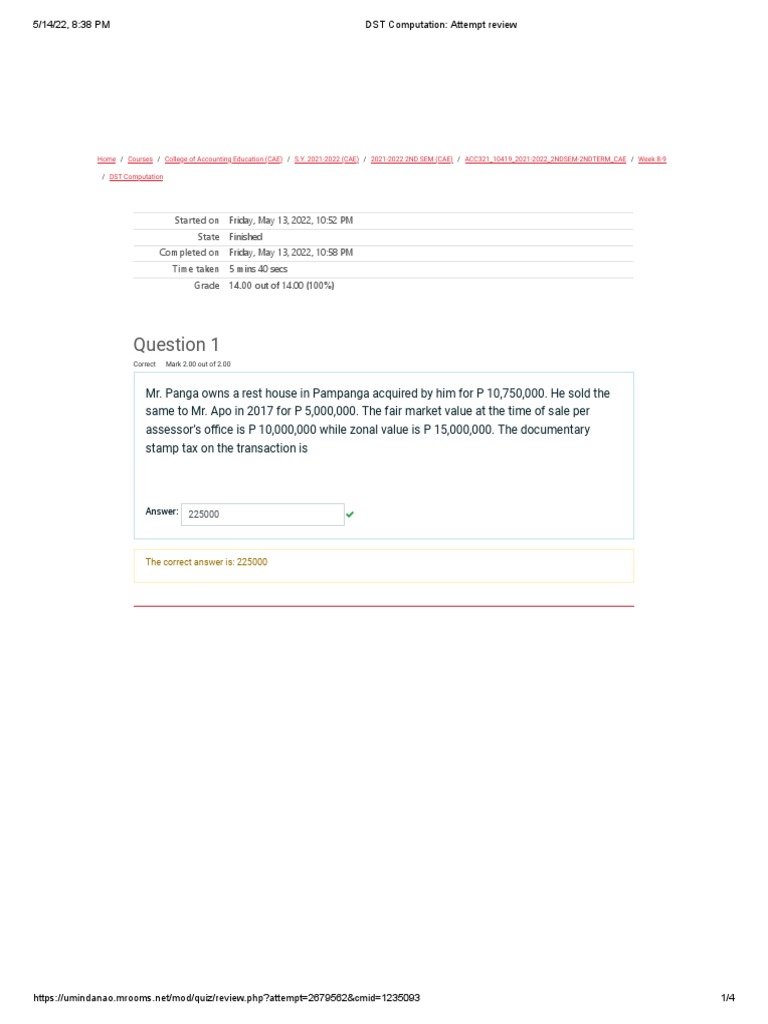 DST Computation Attempt Review | PDF | Investing | Taxation