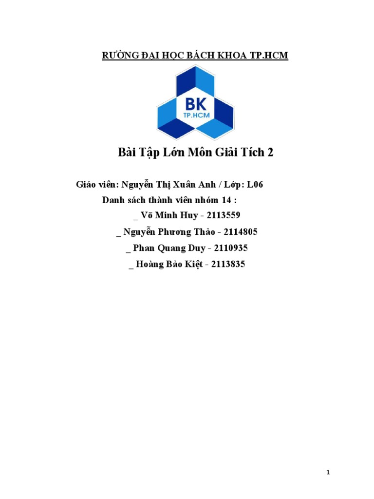 Báo Cáo BTL GT2-L06-Nhóm 14 | PDF