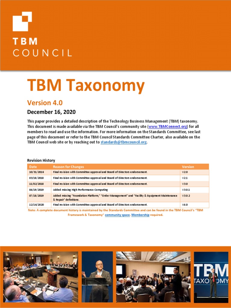 TBM Taxonomy V4 0 | Download Free PDF | Cloud Computing | Databases