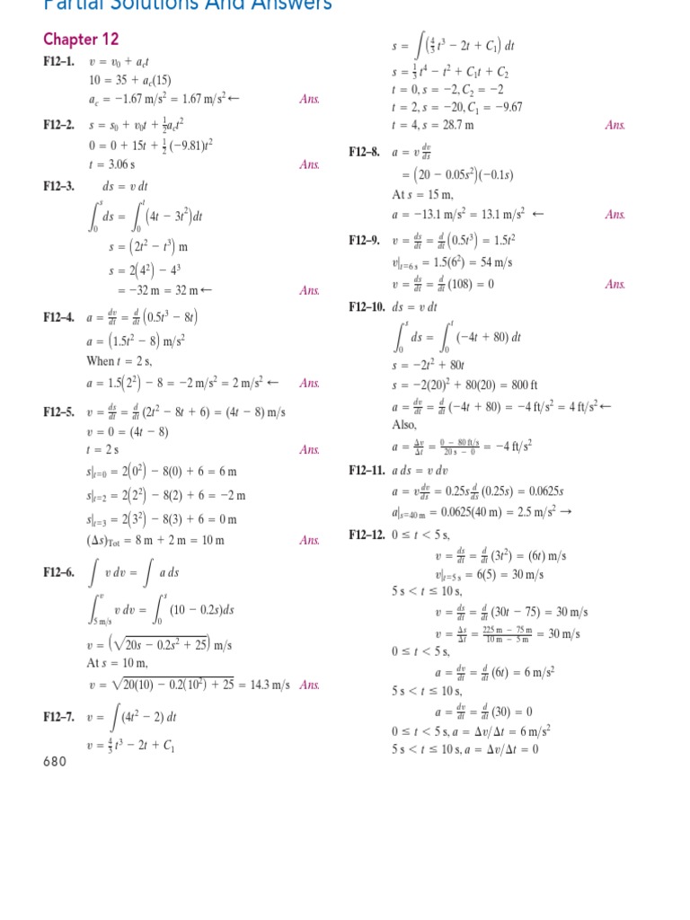 Fundamental Problems Partial Solutions and Answers | PDF
