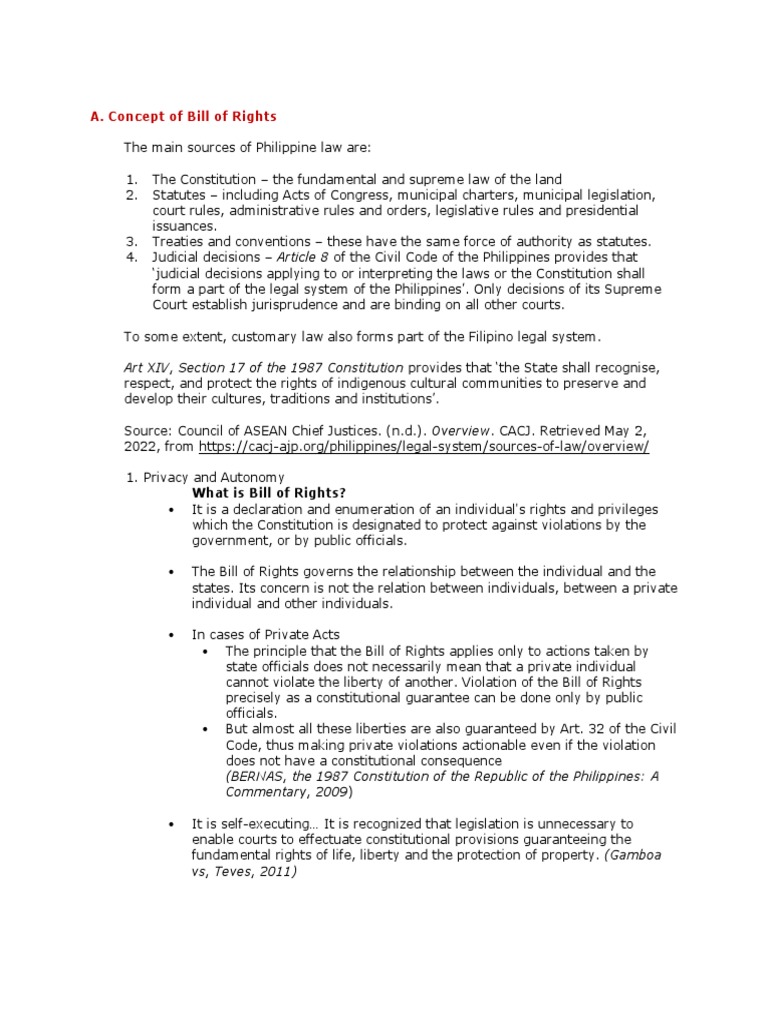 An In-Depth Examination of the Bill of Rights and Human Rights ...