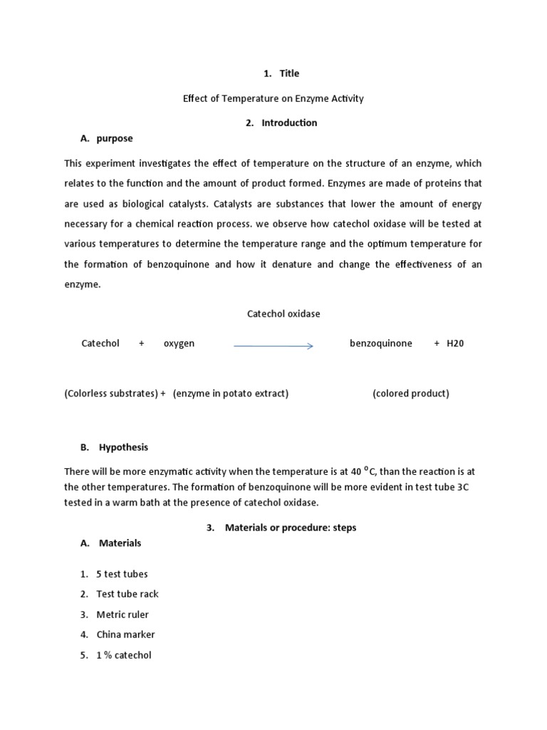 Lab Report #2 Enzymes Exercises 7.1 & 7.3 A or B | PDF | Enzyme | Water