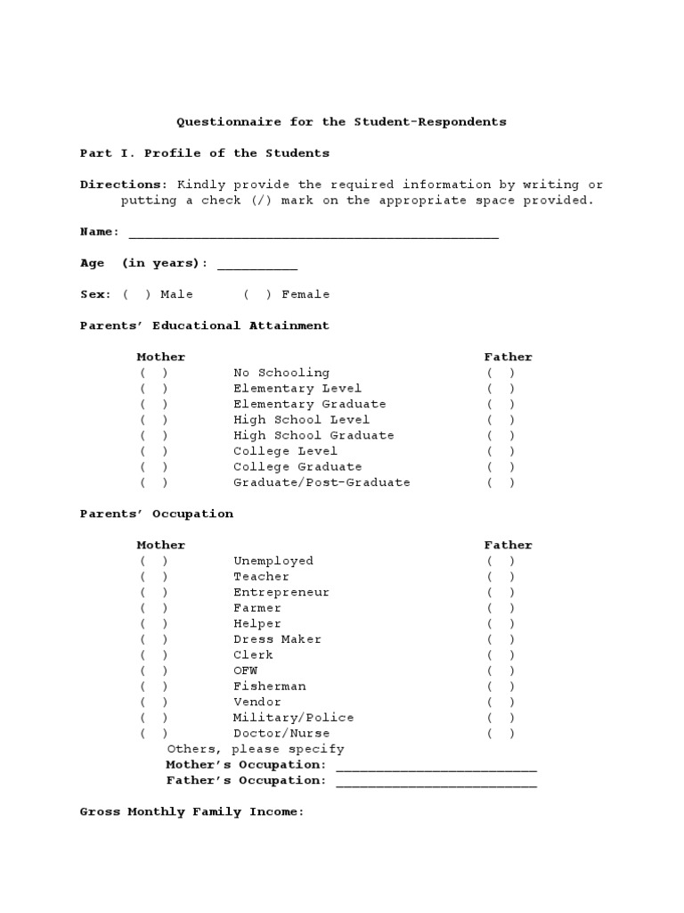 Thesis Questionnaires | PDF | Learning | Teachers