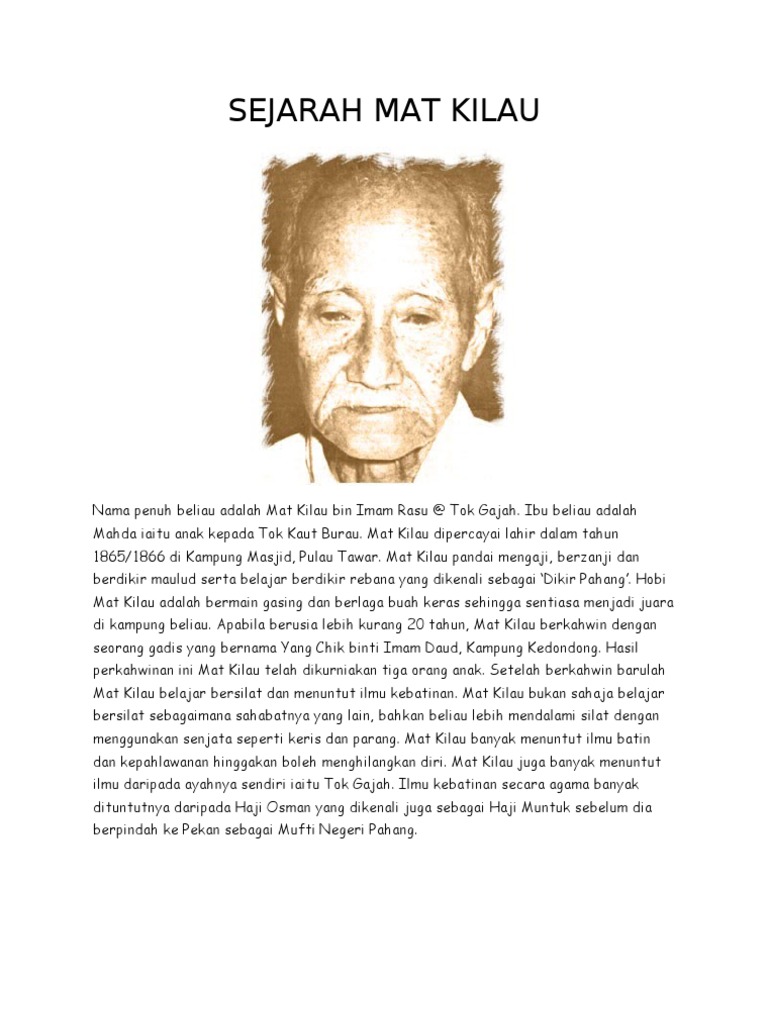 Sejarah Mat Kilau | PDF