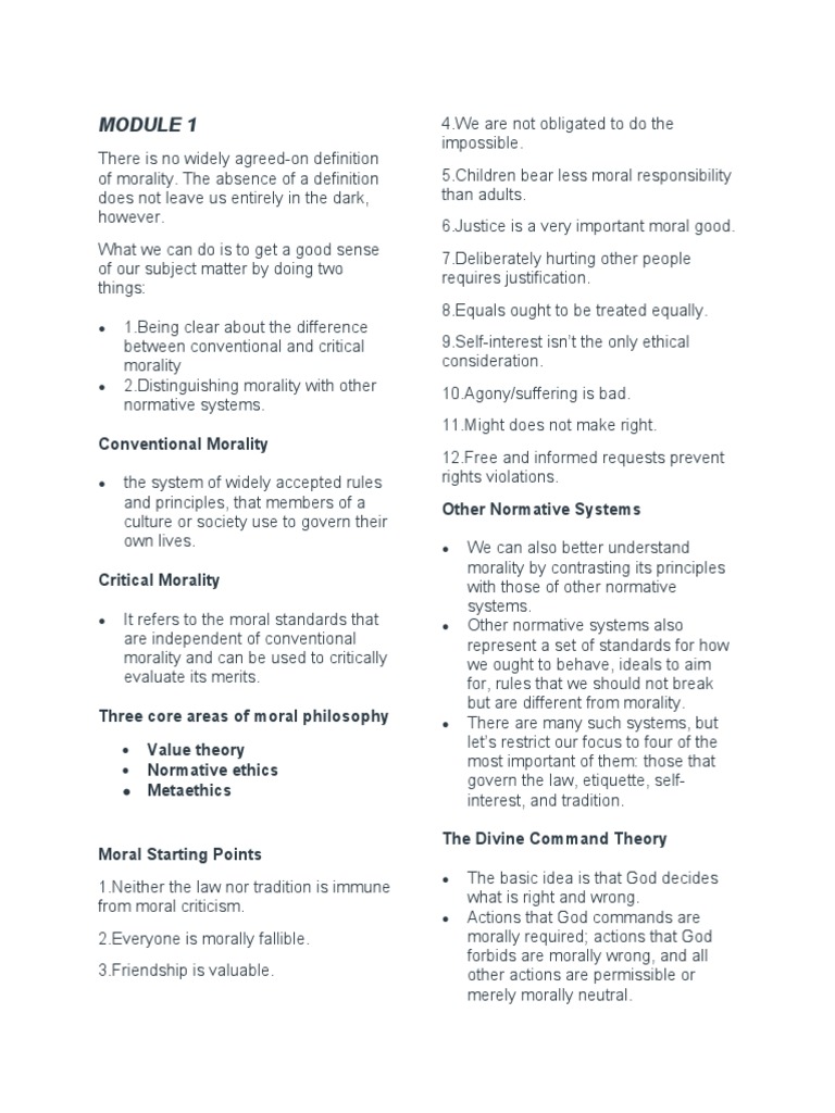 Conventional Morality | PDF | Morality | Reason