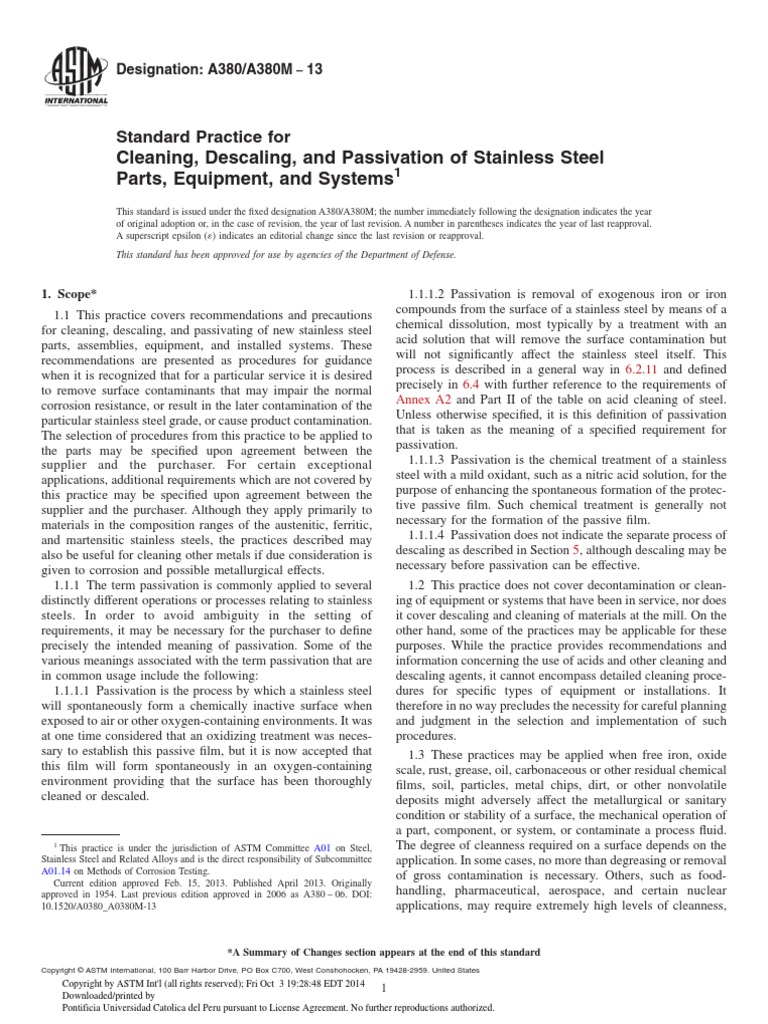 Astm A380 | PDF