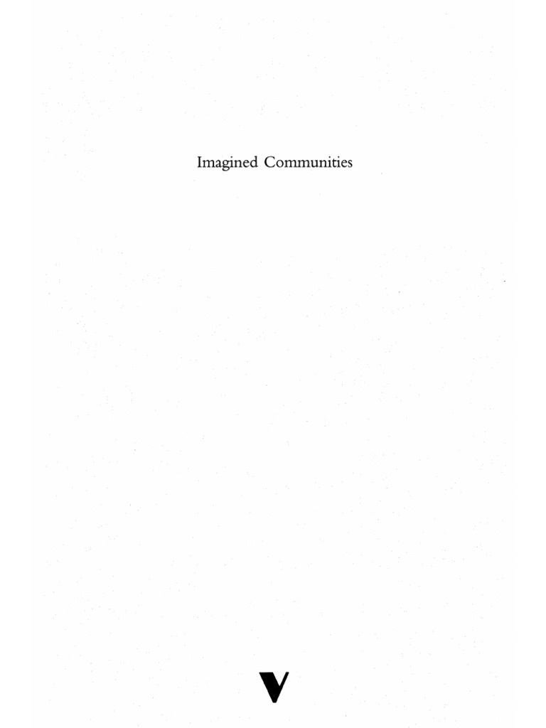 Anderson - Imagined Communities | PDF | Philosophical Movements ...