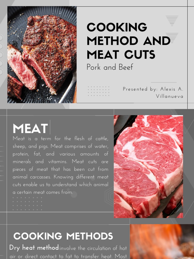 Cooking Method and Meat Cuts | PDF | Steak | Chuck Steak