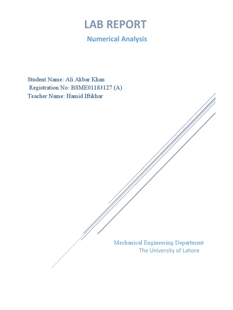 Lab Report: Numerical Analysis | Download Free PDF | Interpolation ...