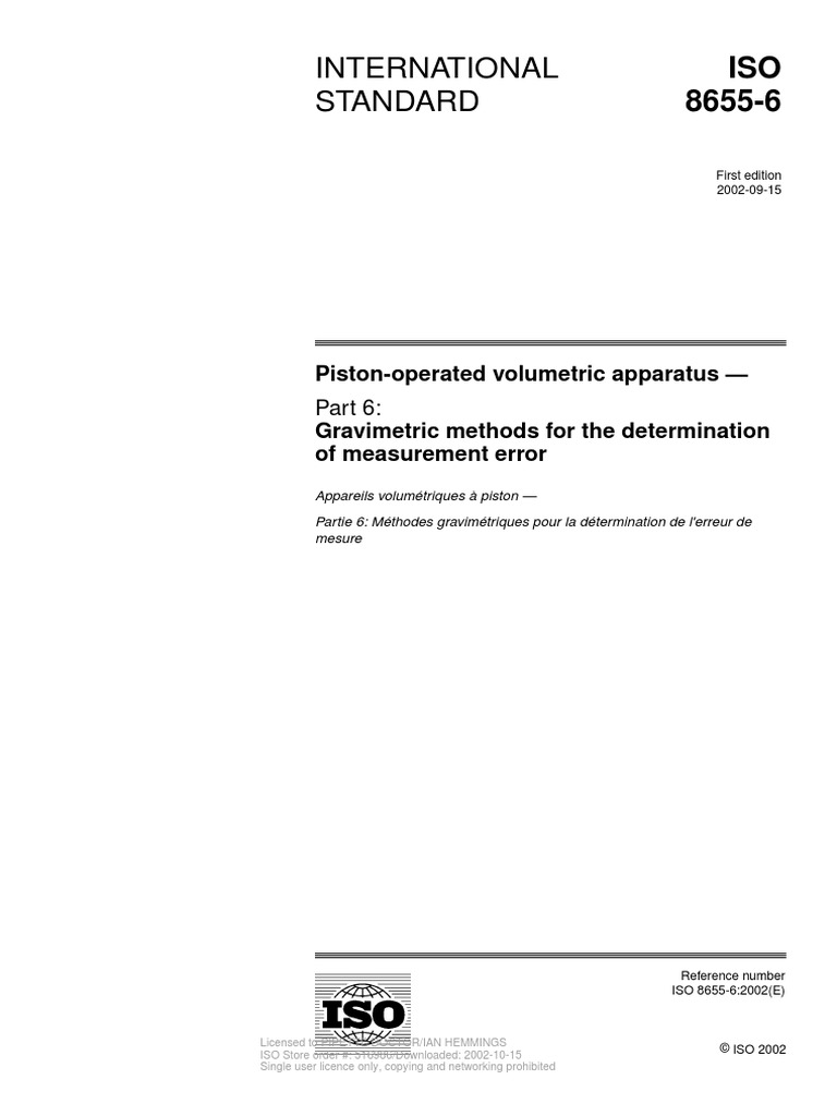 International Standard Iso - 8655-6 - 2002 en | PDF
