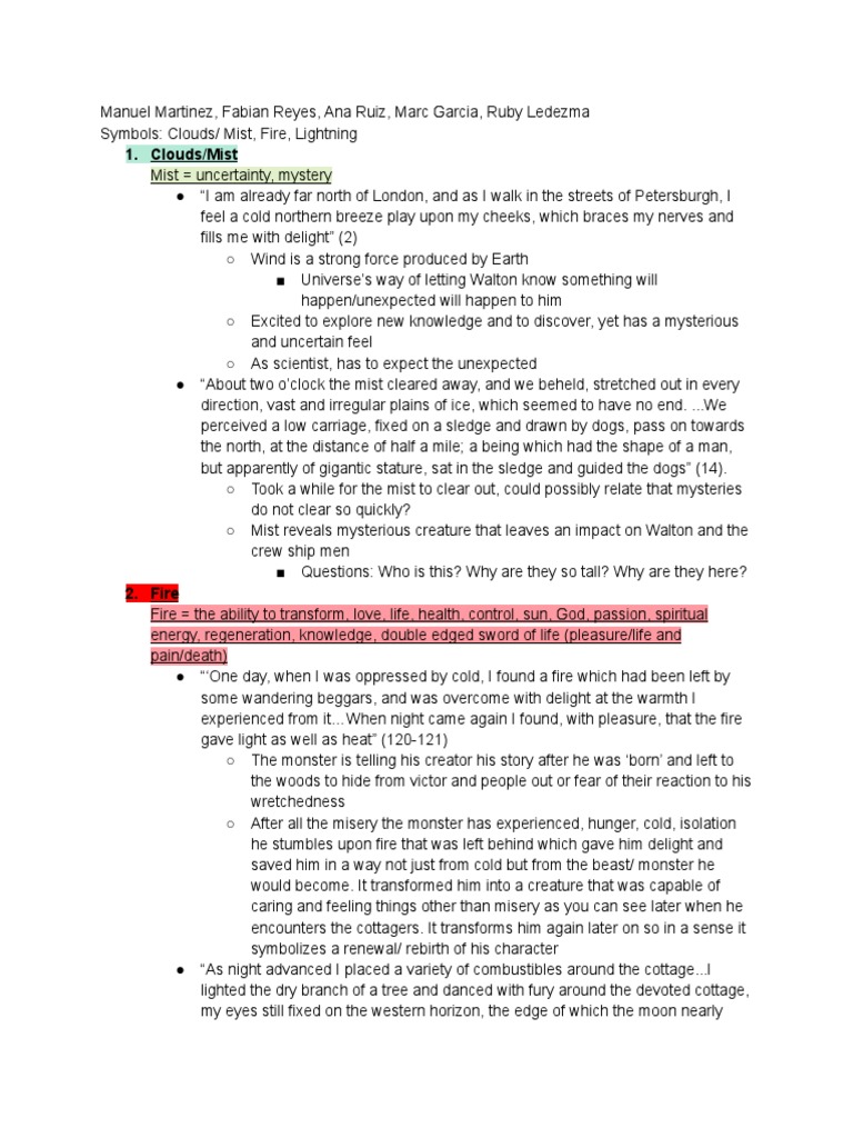 Frankenstein Group Discussion | PDF