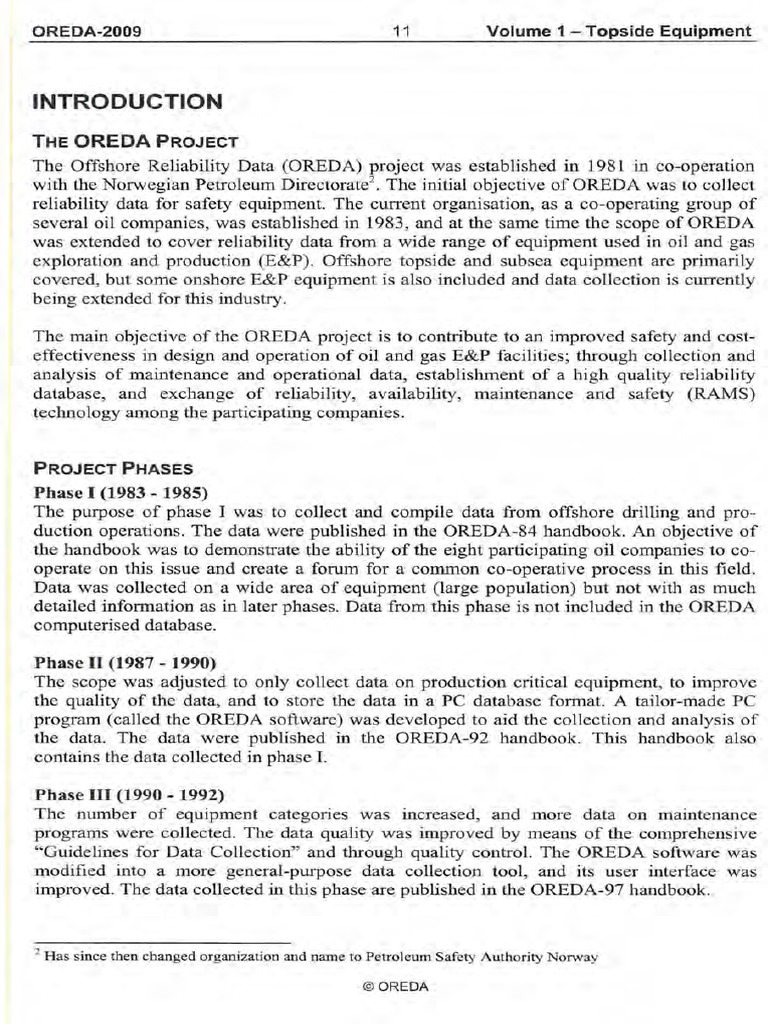 Oreda 2009-Volumen 1 | PDF