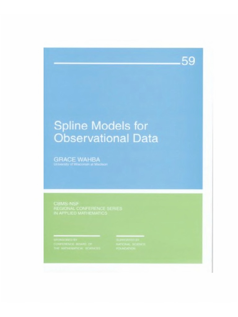 (CMBS-NSF 59) Grace Wahba - Spline Models For Observational Data-SIAM ...