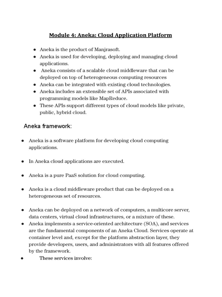 Module 4: Aneka: Cloud Application Platform | PDF | Cloud Computing | Software