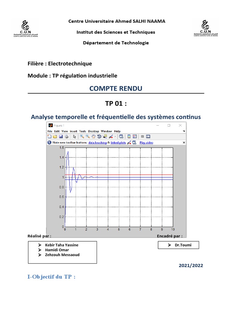 TP Regulation | PDF | Automatisation | Théorie des systèmes