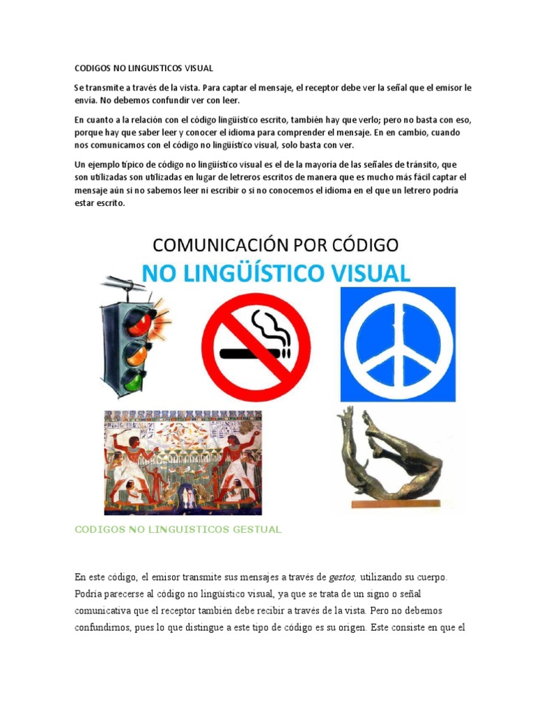 Codigos No Linguisticos Visual | PDF