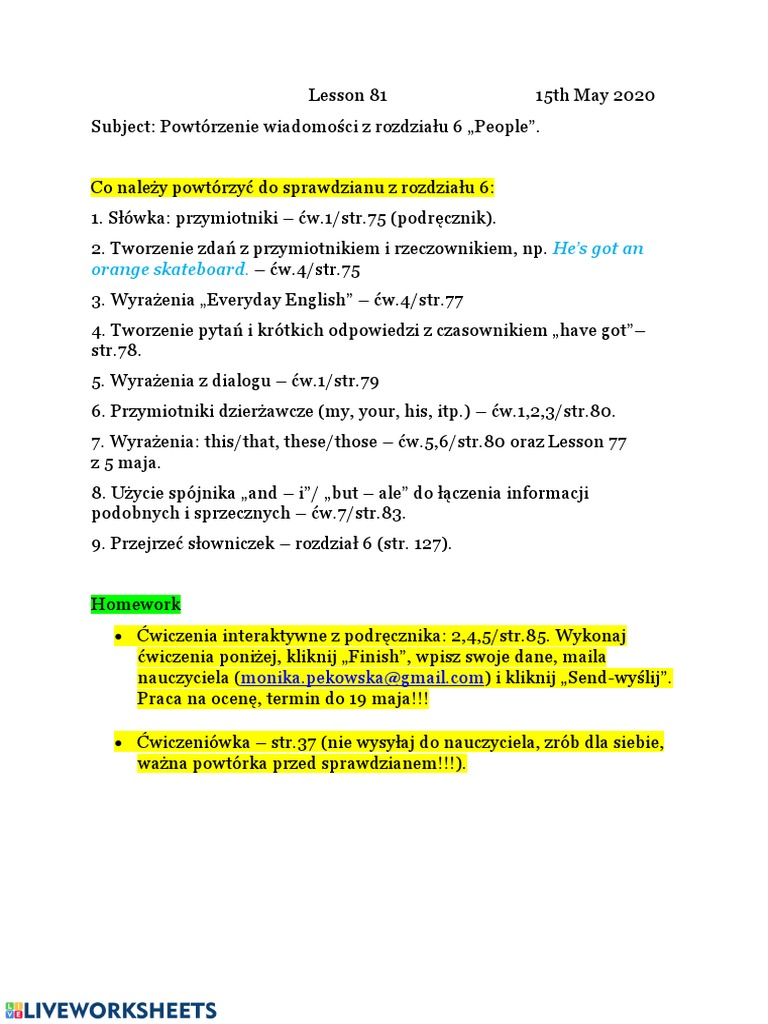 Steps Plus 4 Revision | PDF