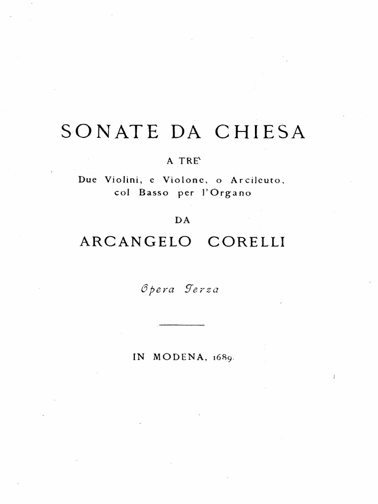 Corelli - Sonata Da Chiesa No. 7 | PDF