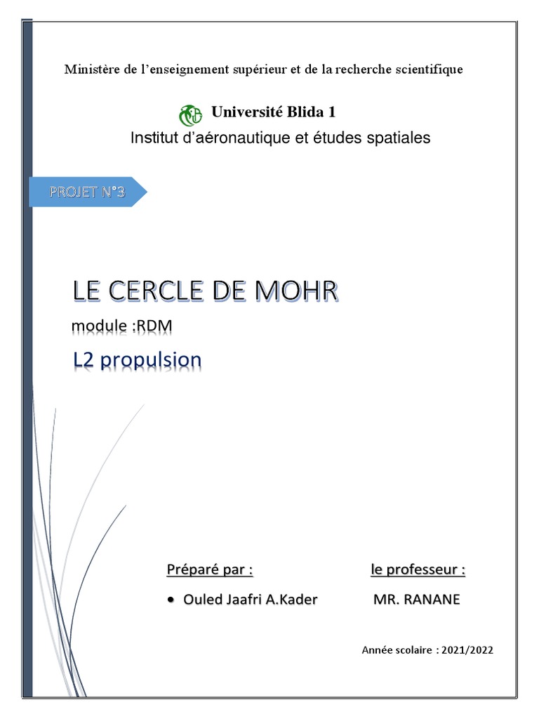 Cercle de Mohr | PDF | Mécanique | Résistance des matériaux