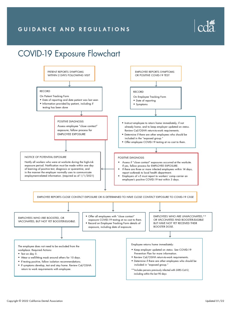 COVID-19 Exposure Flowchart: Guidance and Regulations | PDF ...