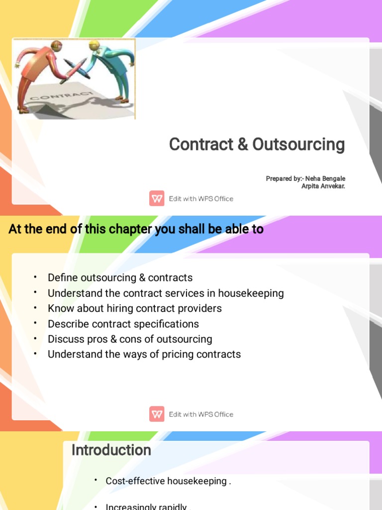 Contract and Outsourcing | PDF | Outsourcing | Business