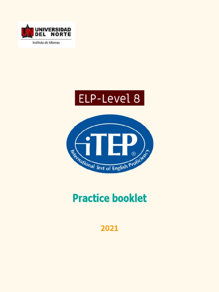 ITEP Practice Booklet | PDF | Taxonomy (Biology) | Question