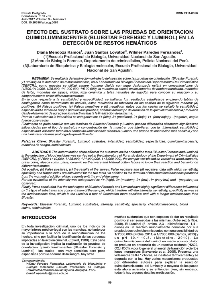 Efecto Del Sustrato Sobre Las Pruebas de Orientacion ...