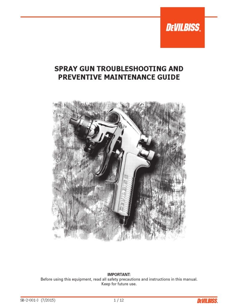 Devilbiss Spray Gun Manual | PDF | Paint | Valve