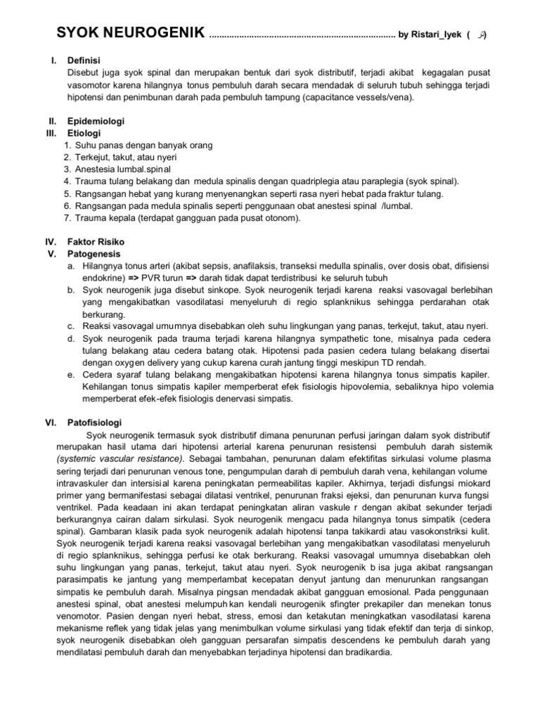 Syok Neurogenik-Bebar | PDF