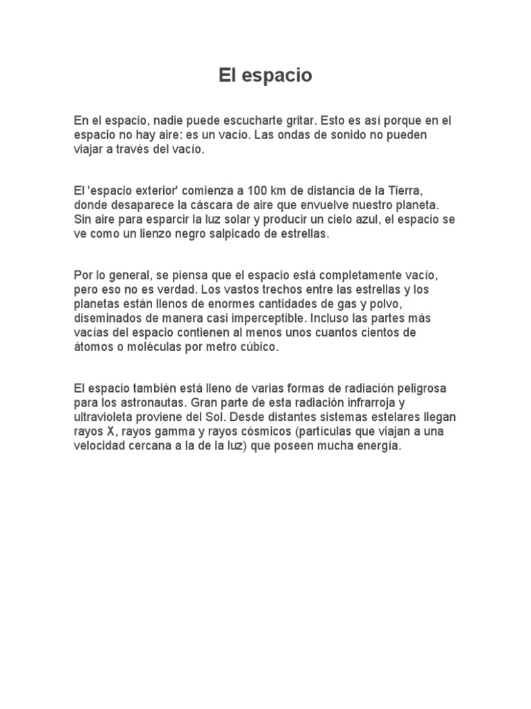 El Espacio | PDF | Espacio exterior | Universo