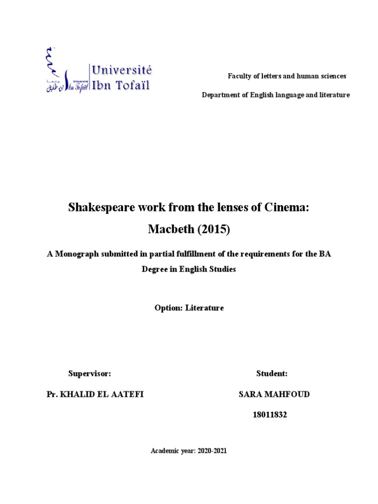 Macbeth 2015 Project | PDF | William Shakespeare | Shakespeare's Sonnets