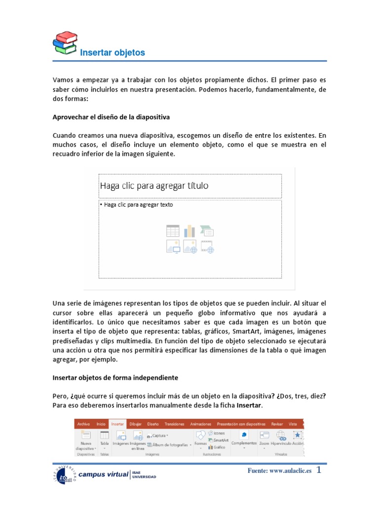 4 3 Insertar Objetos | PDF | Imagen | Microsoft PowerPoint