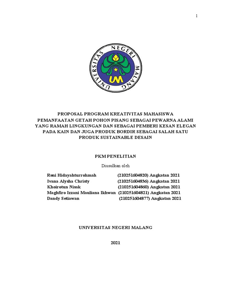 Pewarna Alami dari Getah Pisang | PDF