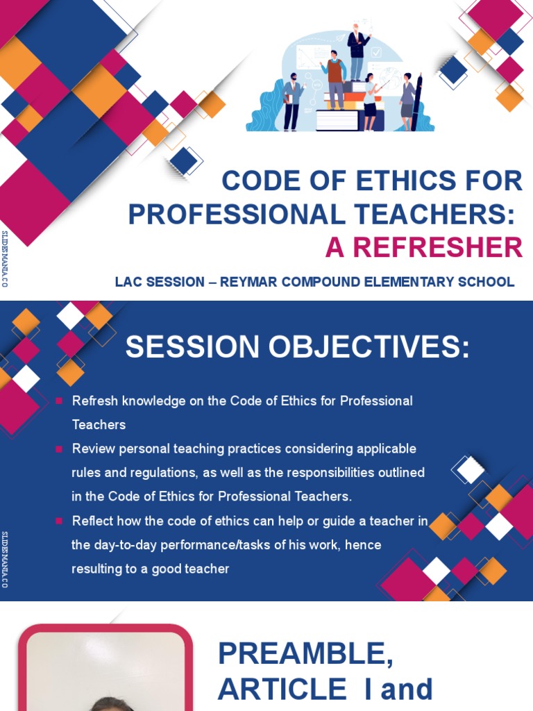 Code of Ethics For Professional Teachers:: A Refresher | Download Free ...