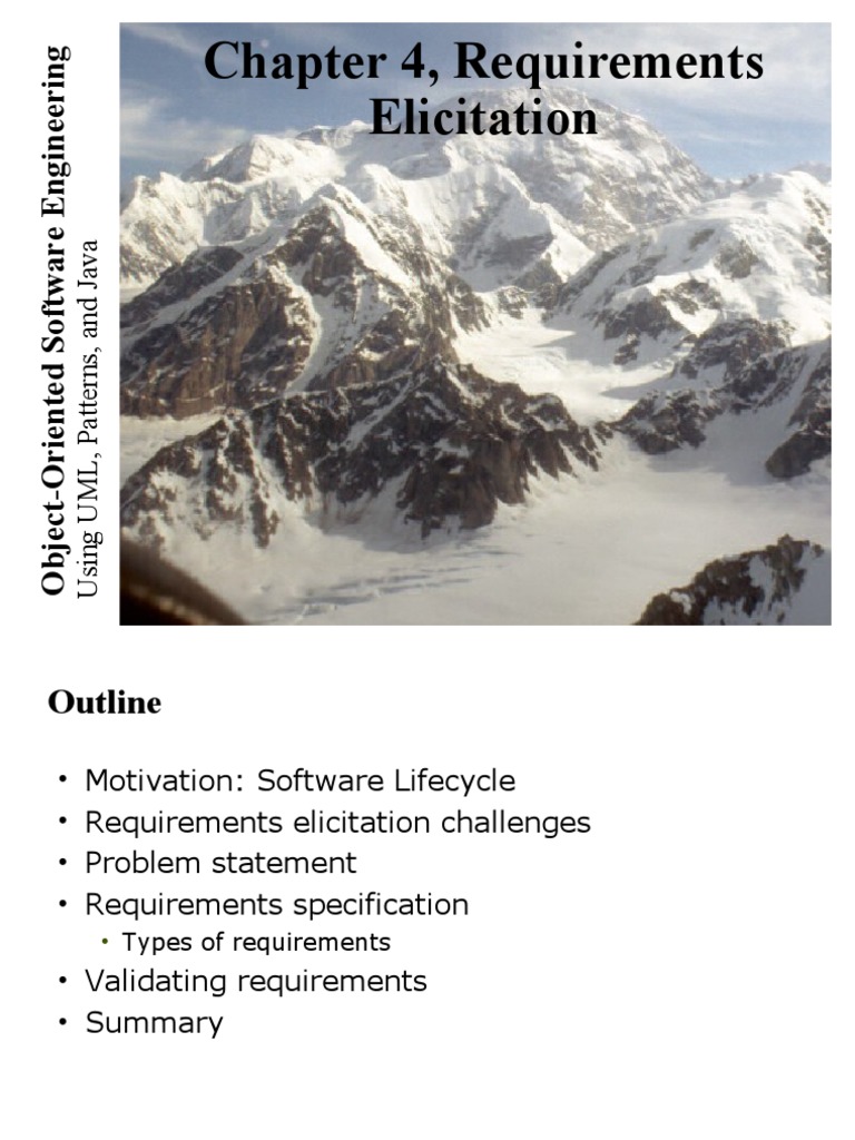 Chapter 4, Requirements Elicitation | PDF | Use Case | Class (Computer Programming)