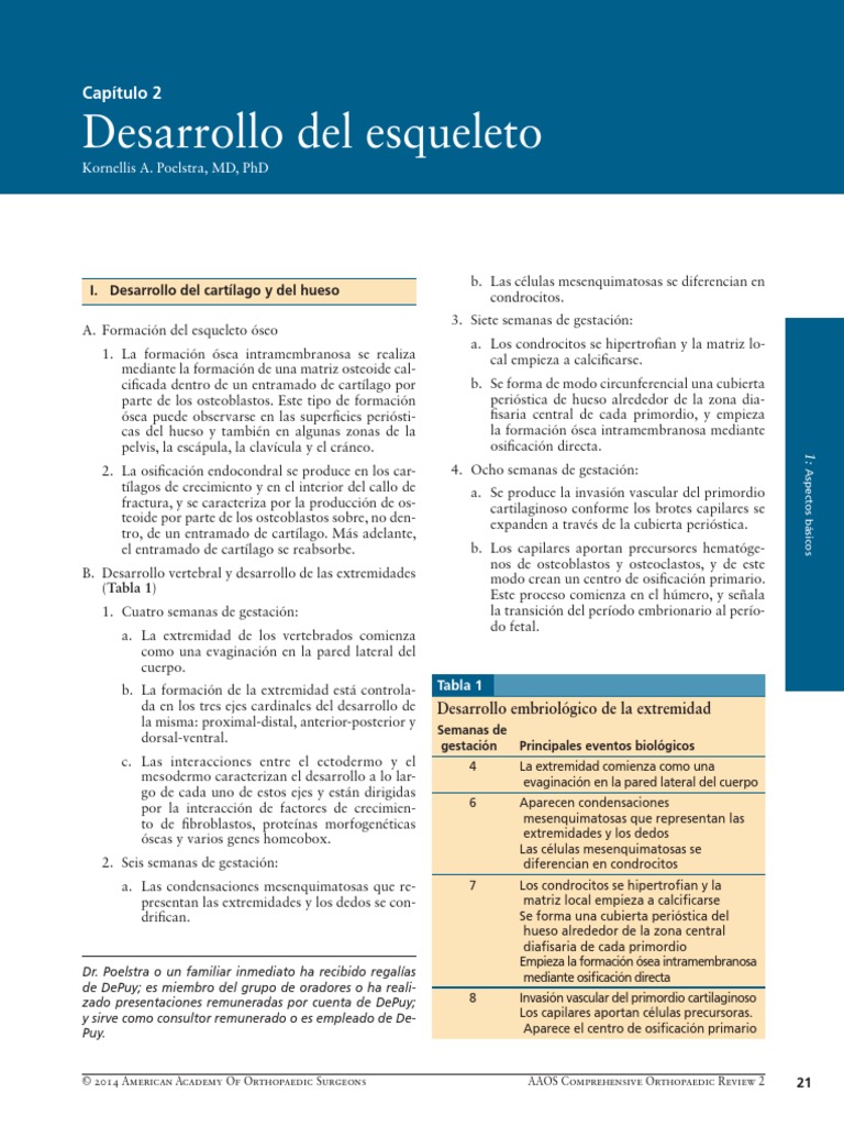 AAOS Cap 2 | PDF | Hueso | Cartílago