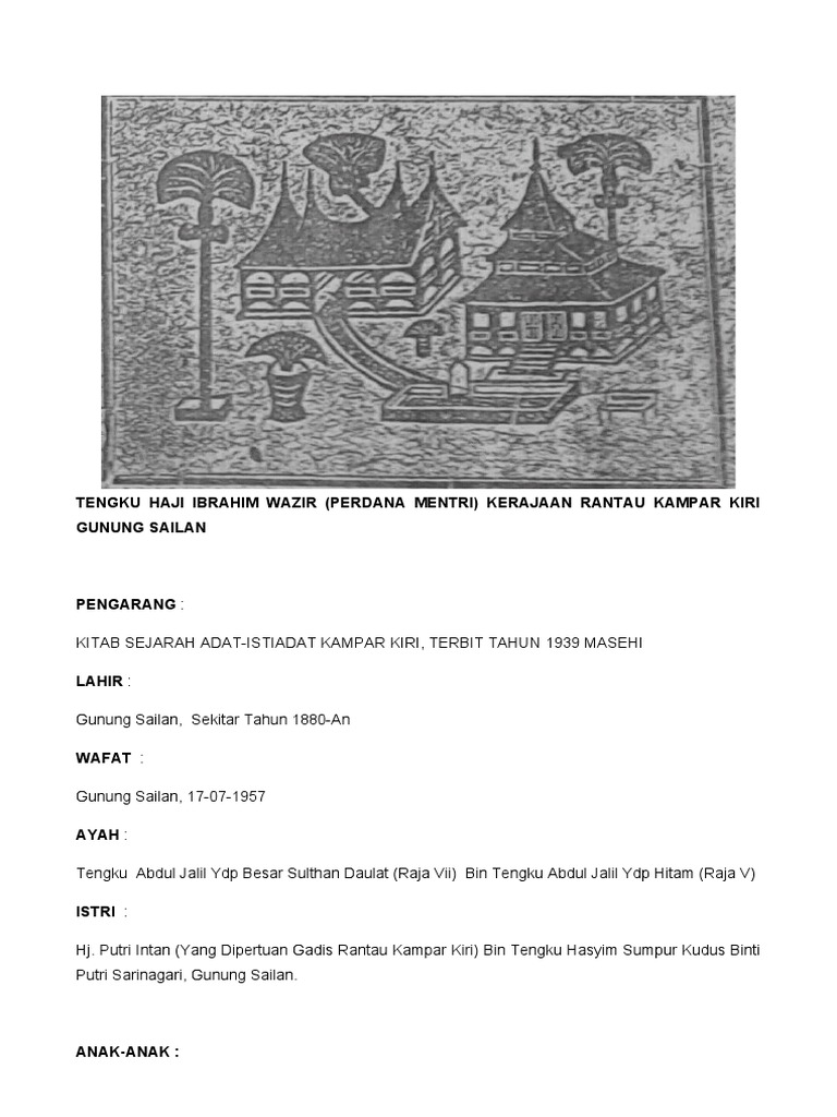 Tengku Haji Ibrahim Wazir | PDF