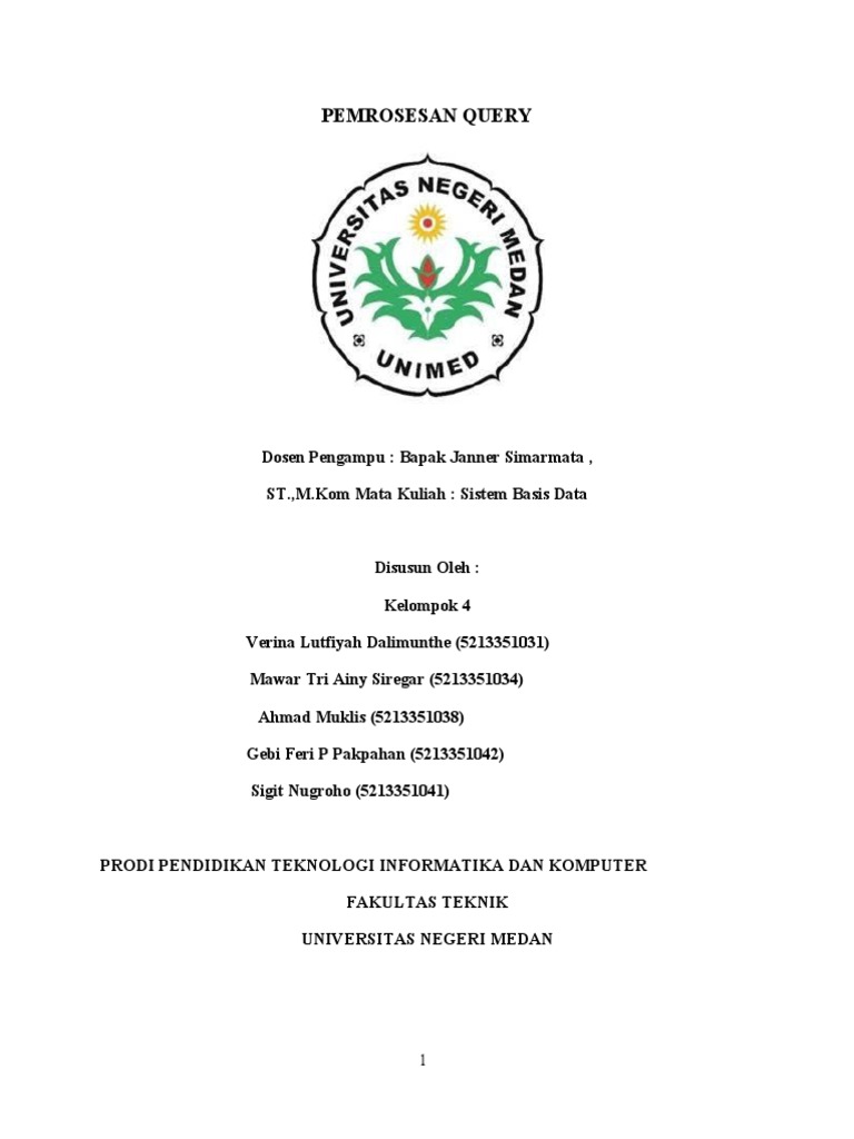 Pemrosesan Query dalam Basis Data | PDF