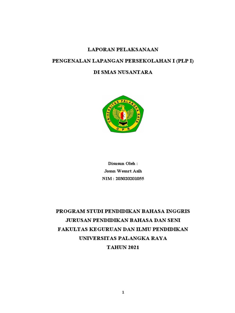 Laporan PLP Josan | PDF | Karier & Perkembangan