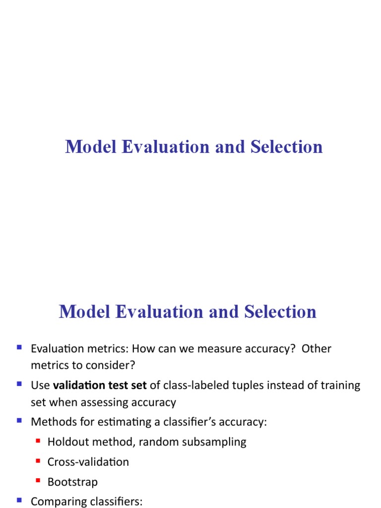 ML Model Evaluation | PDF | Sensitivity And Specificity | Cross Validation (Statistics)