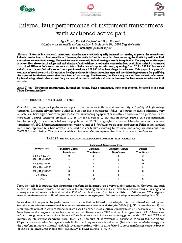 Internal Arc Testing of Instrument Transformers | PDF | Transformer ...