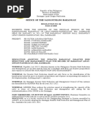 Barangay Resolution On BDRRMC | PDF | Emergency Management | Disaster ...