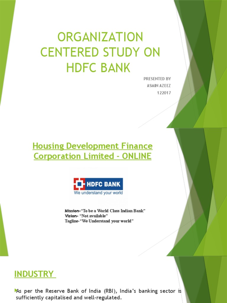 HDFC Bank: Overview and Strategic Insights | PDF | Banks | Foreign ...