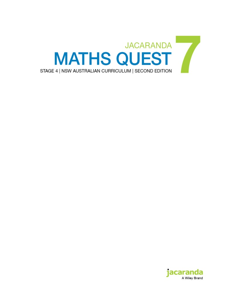 Maths Quest 7 Stage 4 NSW 2E | PDF | Litre | Algebra