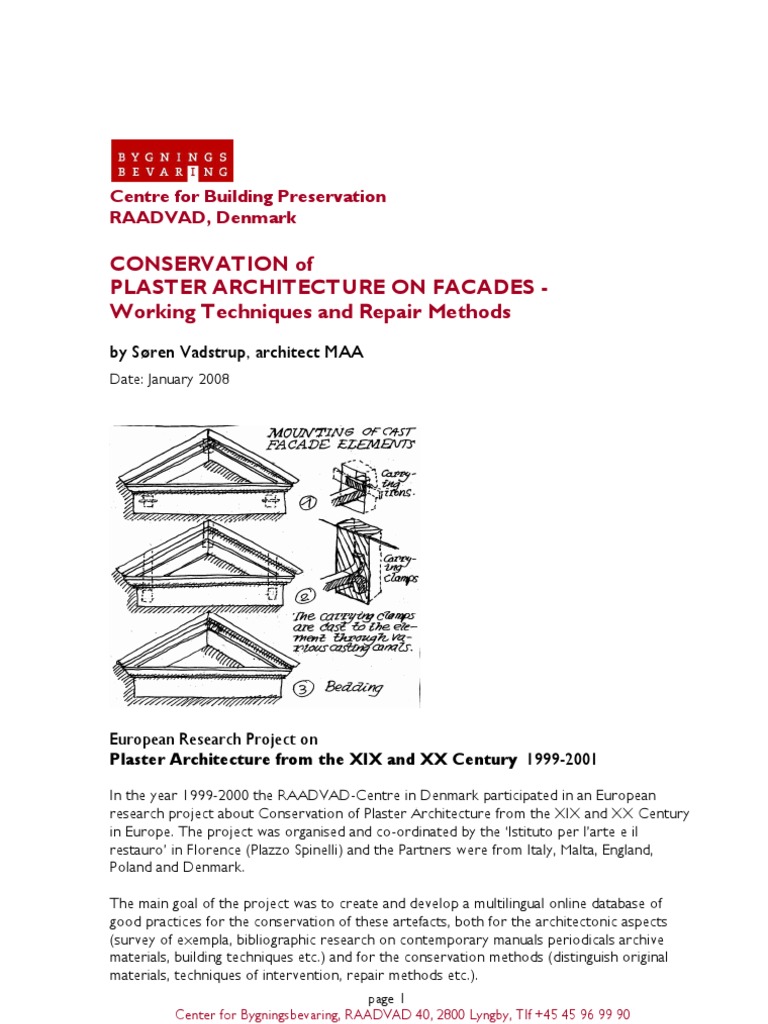 Plaster Architecture Conservation Guide | PDF | Mortar (Masonry) | Plaster